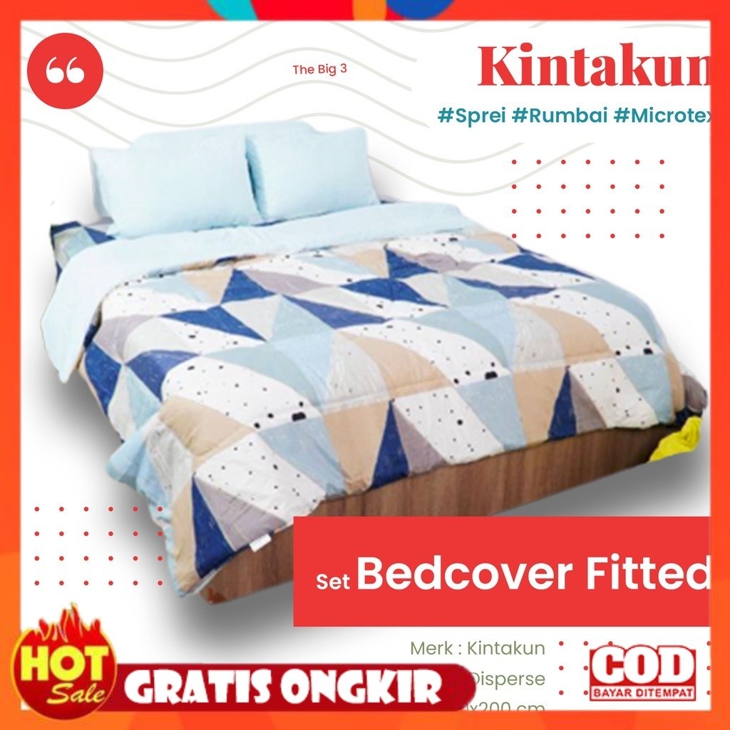 Jual KAIN HALUS ADEM LEMBUT TEBAL / Kintakun Lite Bedcover + Sprei ...