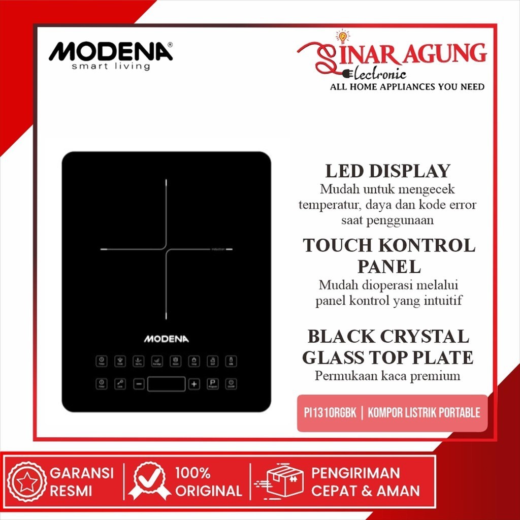 Jual MODENA PI1310RGBK / PI-1310 KOMPOR LISTRIK PORTABLE - GARANSI ...
