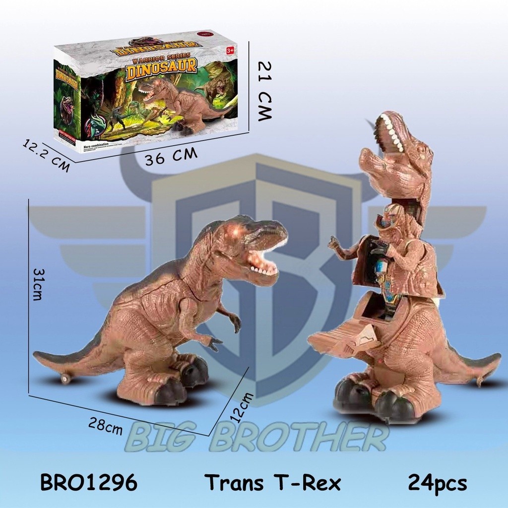 Jual BRO1296 Robot Transformer Trex Trannosaurus Hewan Binatang Baterai ...