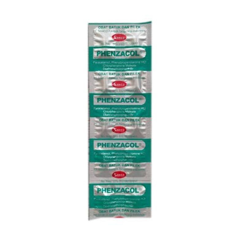 Jual Phenzacol / 10 kaplet -- Obat Batuk Pilek Panas pereda Flu Demam ...