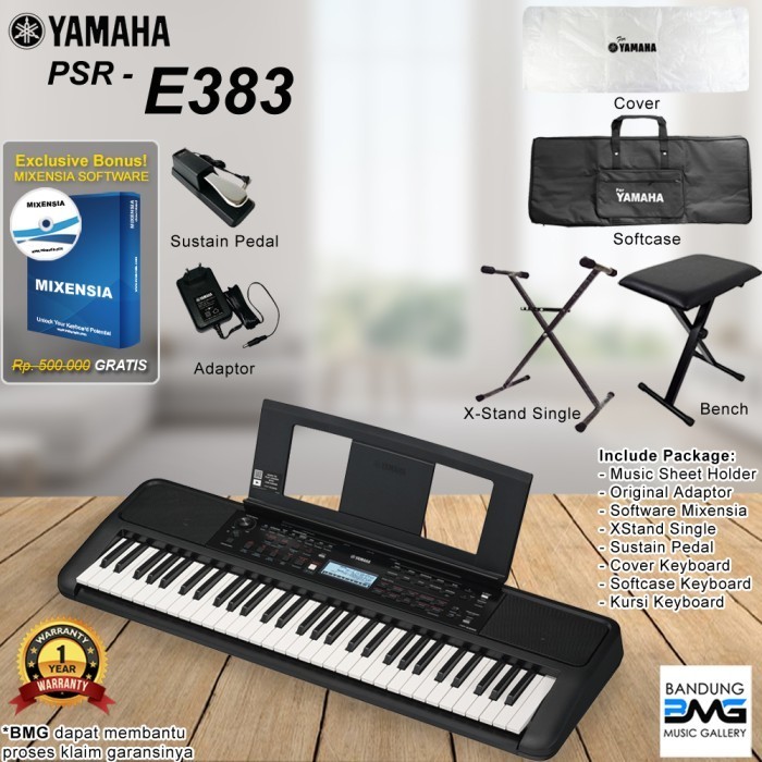 Jual Yamaha PSR E383 Keyboard /PSRE383/PSR E 383 Garansi Resmi Penerus ...