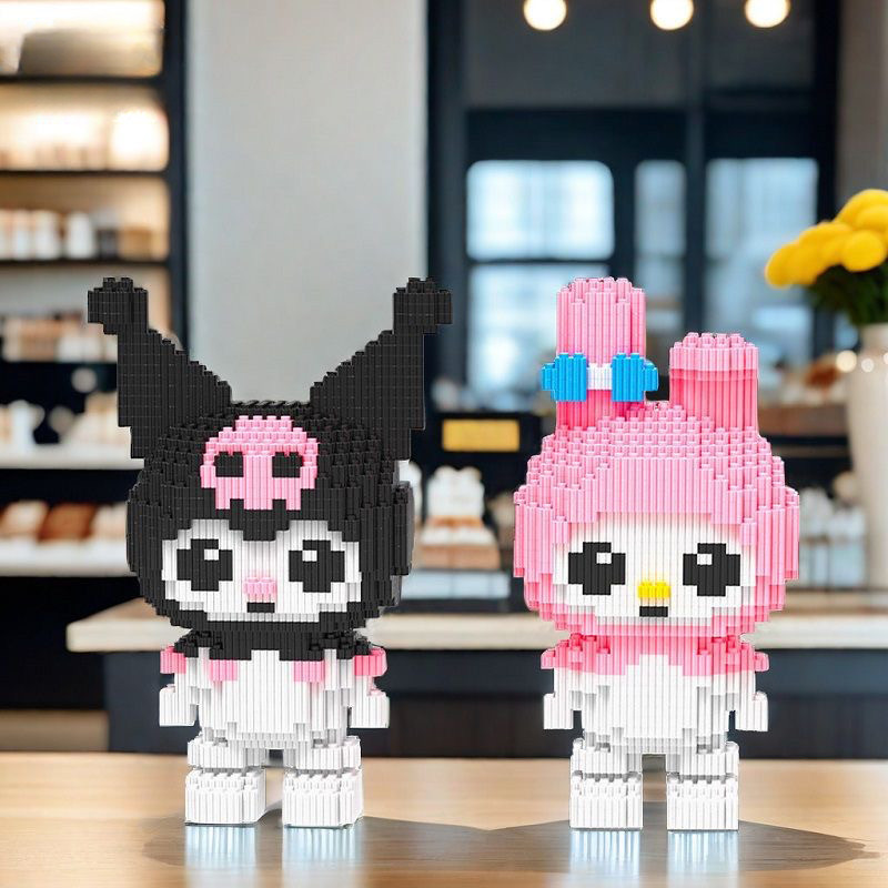 Jual 2PCS Sanrio Anime Building Blocks Kuromi Friends Building Blocks ...