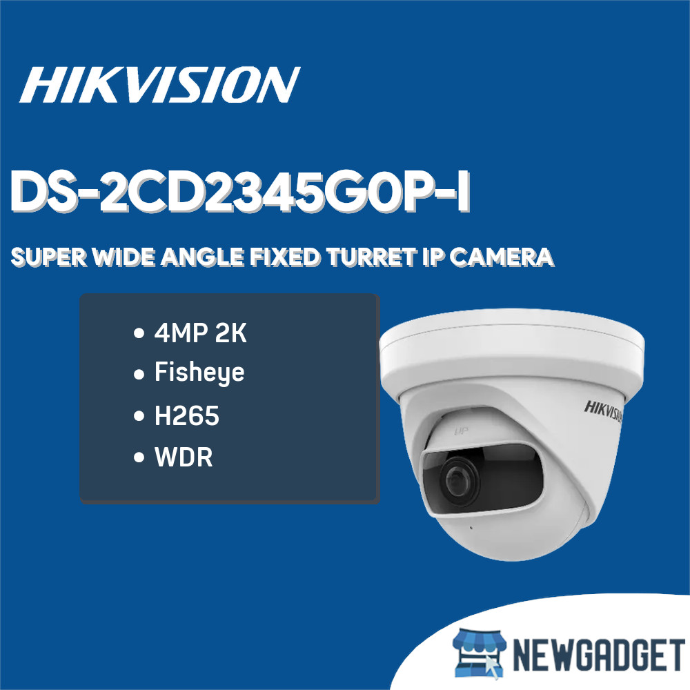 Jual HIKVISION DS-2CD2345G0P-I 4MP SUPER WIDE ANGLE FIXED TURRET IP CAMERA | Shopee Indonesia
