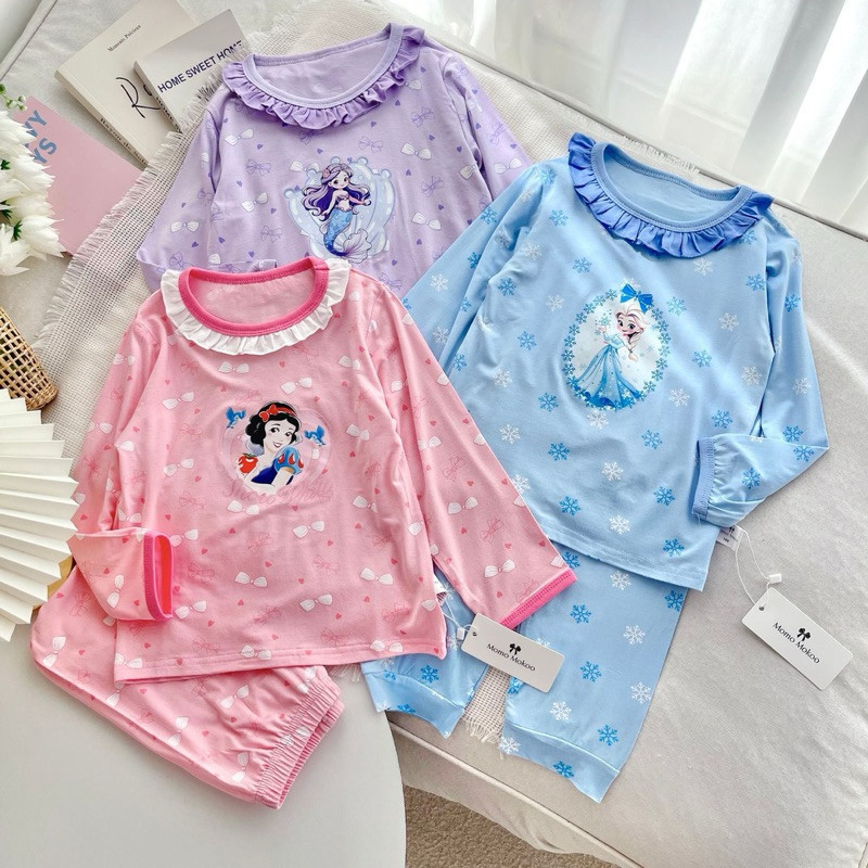 Jual Liona Pjamas | Piyama Princess Anak | Baju Tidur Anak Bahan Bamboo ...