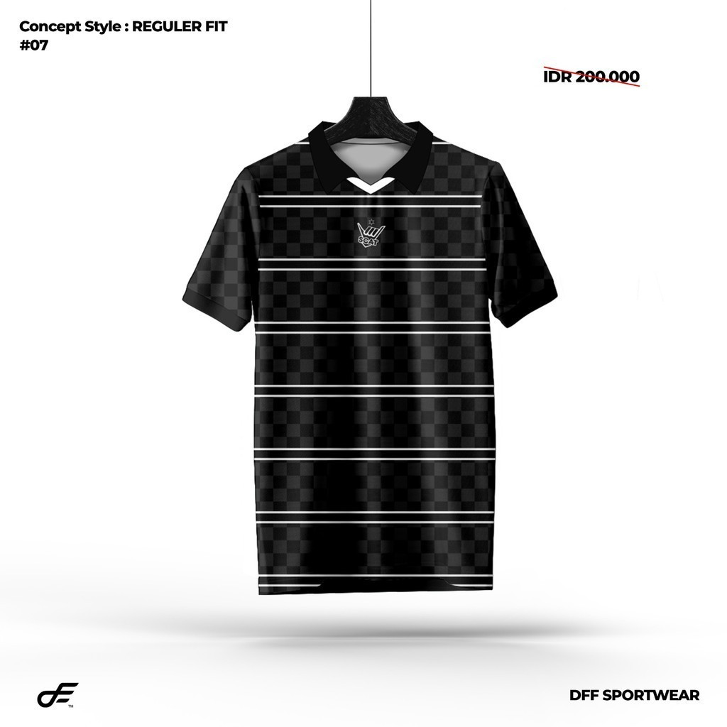 Jual DFF SPORTWEAR - HITAM KOTAK KOTAK SIGNATURE BLACK JERSEY FOOTBALL ...