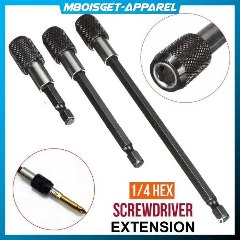 Jual MBOISGET - 3PCS Hex Shank Extension Rod Set 3 Buah Adapter Obeng ...