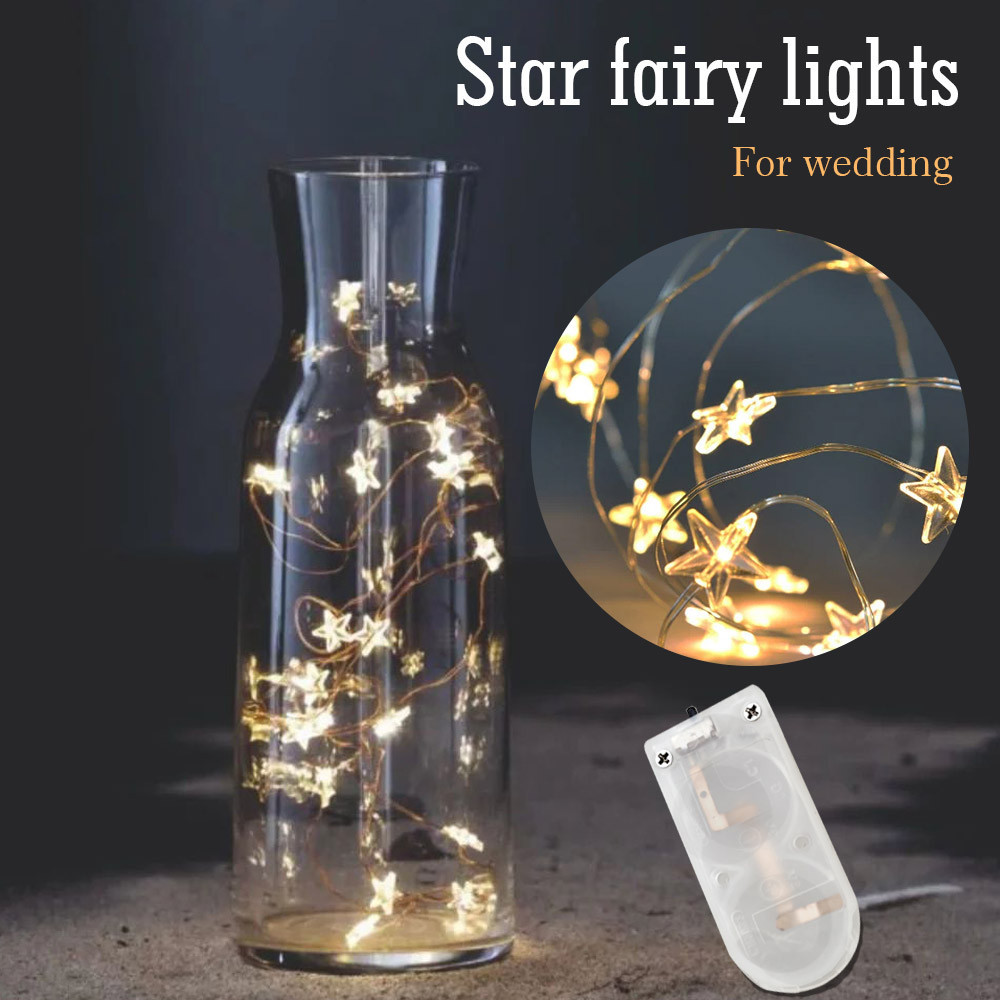 Jual 2/4M LED Star Fairy Lights CR2032 Battery Operate Indoor Bedroom ...