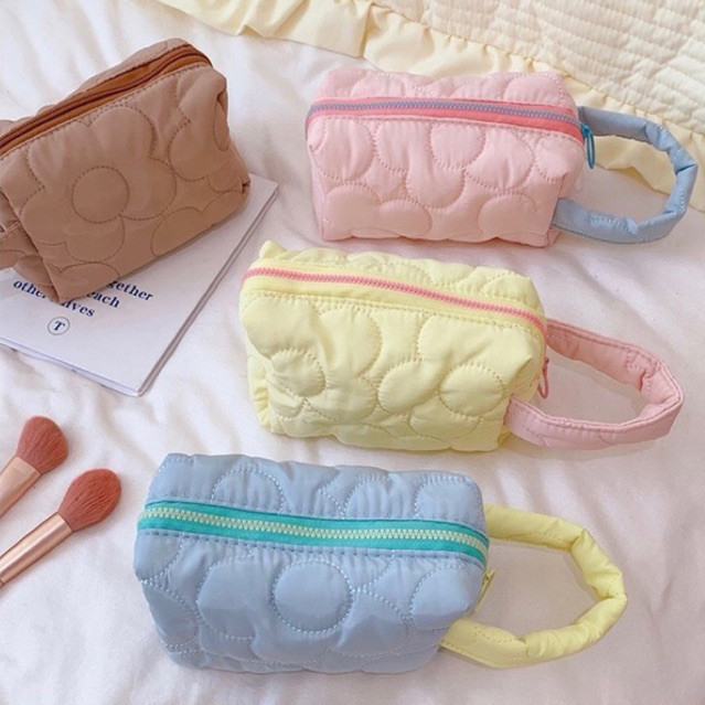 Jual MG1469 Tas Kosmetik Puffy Bloom Pouch Makeup Dompet Kotak Pensil ...