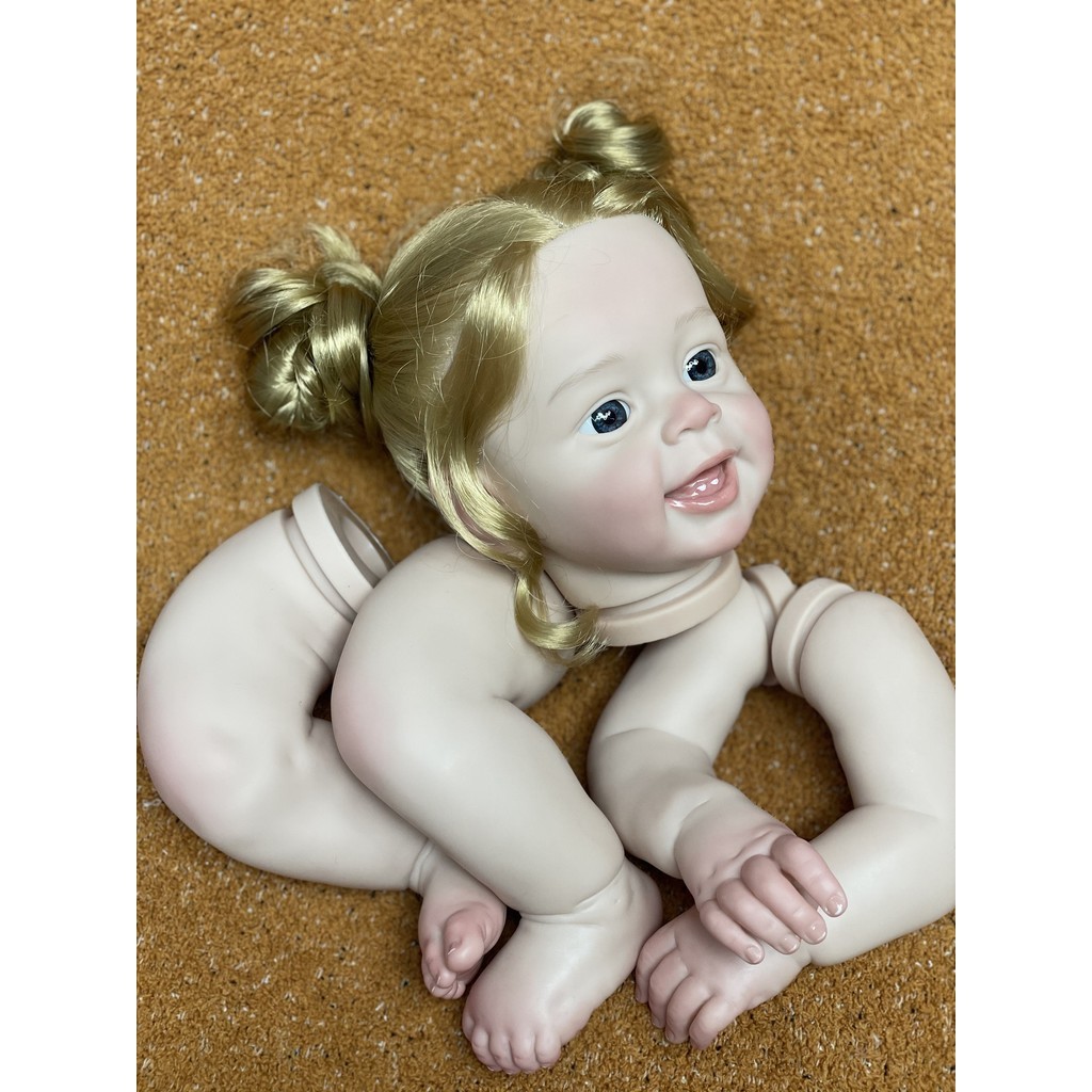 Jual 20-22Inch Open Eyes Yannik Kit Reborn With Rooted Hair Unassembled ...
