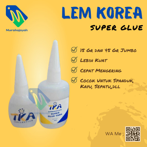 Jual LEM KOREA LEM SUPER GLUE KOREA MERK TKA | LEM SERBAGUNA | Shopee ...