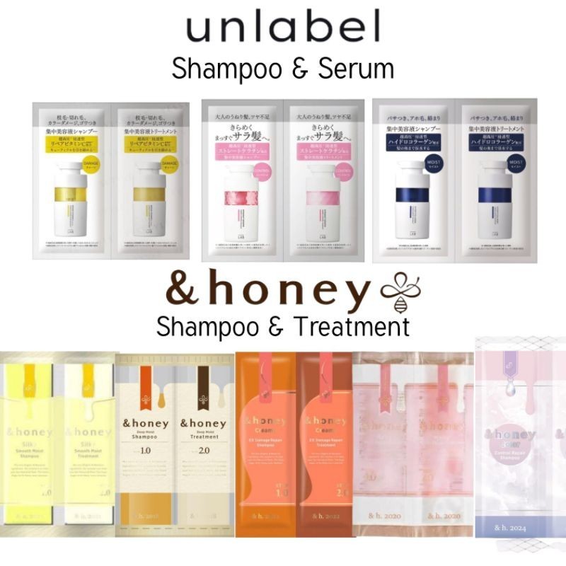 Jual &Honey Unlabel Shampoo Treatment Serum Hair Oil Japan Matomage ...