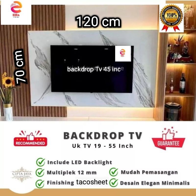 Jual Backdrop tv LED digital tv minimalis lampu LED | Shopee Indonesia