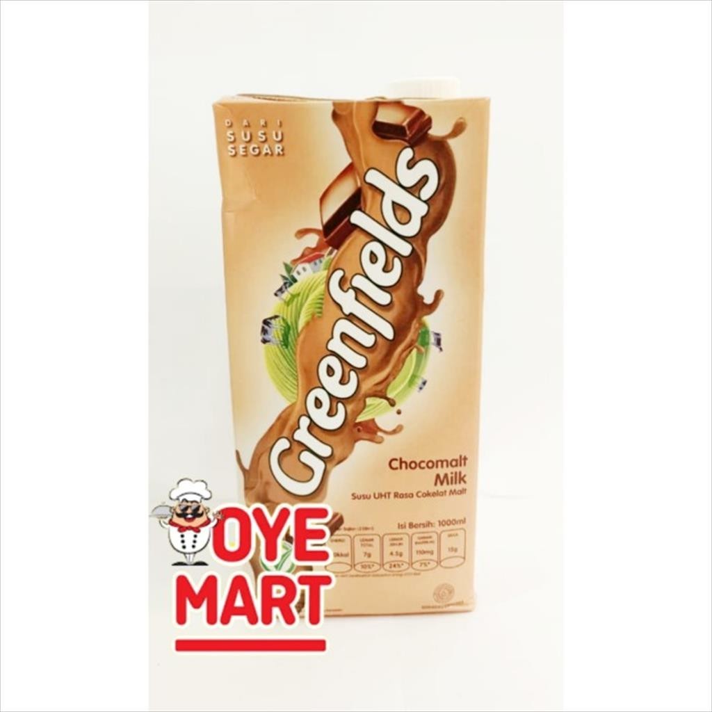 Jual GREENFIELDS UHT CHOCOLATE 1000ML / SUSU UHT RASA COKLAT | Shopee Indonesia