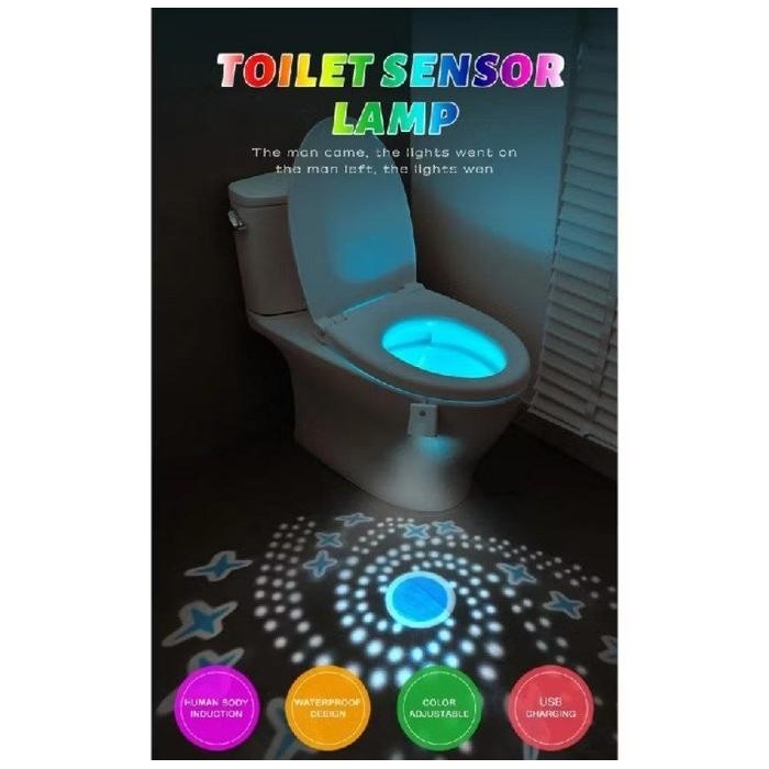 Jual Lampu LED RGB Toilet Motion & Light Sensor 8 Warna TPB | Shopee ...