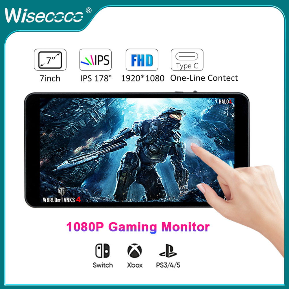 Jual Wisecoco 7 Inch 1920x1080 FHD Portable Monitor Touch IPS HDMI ...