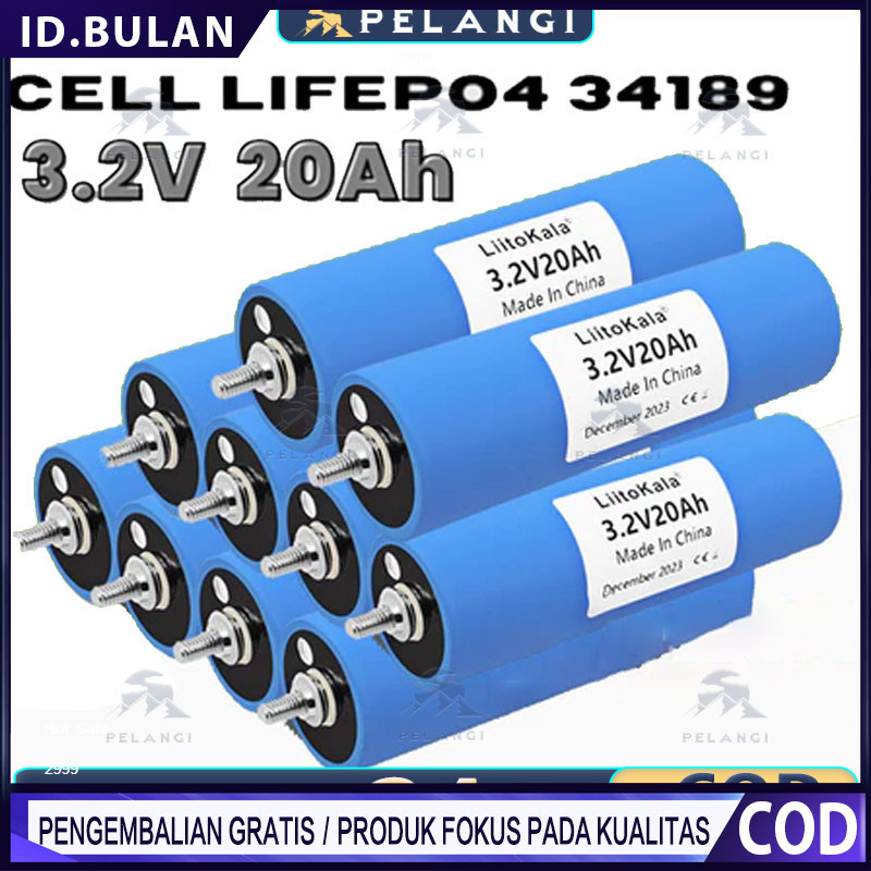 Jual C40 Lifepo4 3.2V 20Ah Cylindrical LiFePO4 Battery Cell 4000+ Long Cycle Life DIY 12V 24V ...