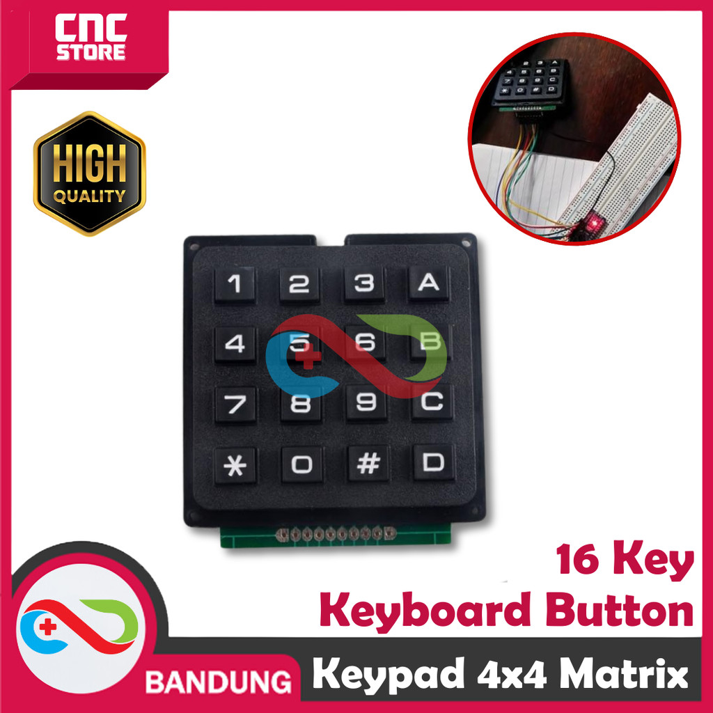 Jual Keypad 4x4 Matrix Module – 16-Key Input Board for Arduino & DIY ...