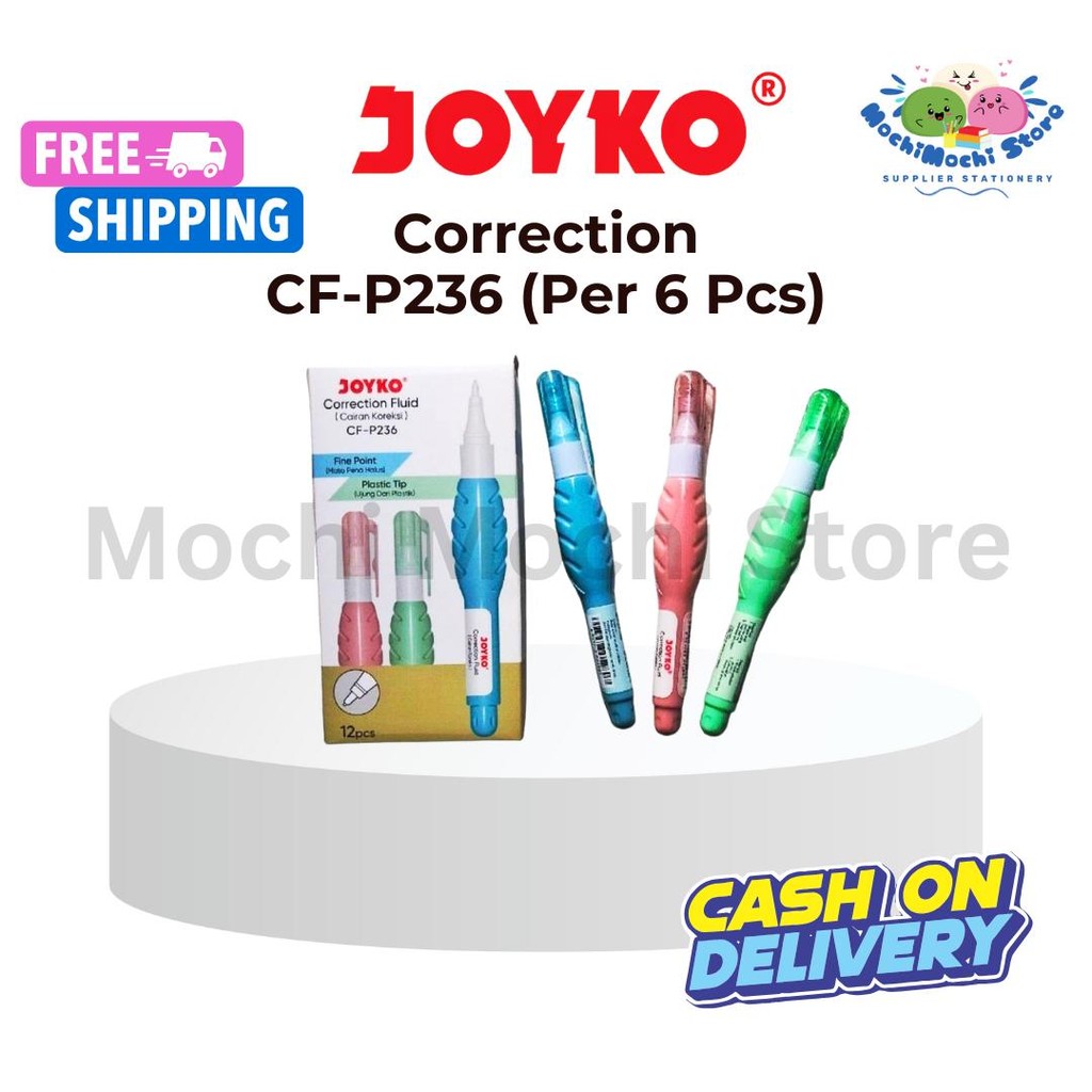 Jual PER 6 PCS Correction Pen Joyko CF-P236 | Correction Fluid Cairan Koreksi Penghapus Cair ...