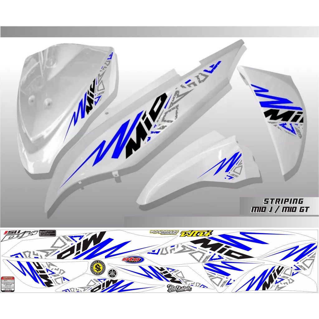 Jual VARIASI / Striping Stiker Motor Mio GT 110 Variasi Yamaha Simple ...
