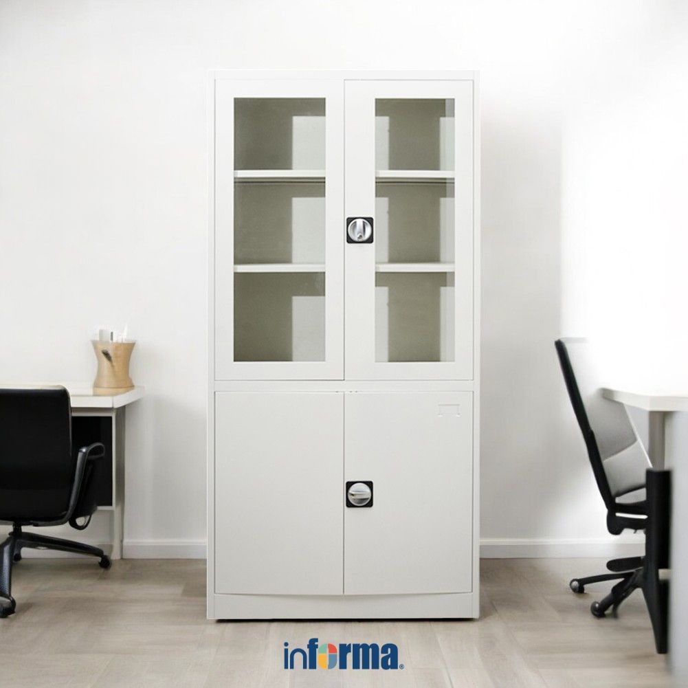 Jual Informa Lemari Arsip Kantor Metal 4 Pintu High - Putih File ...
