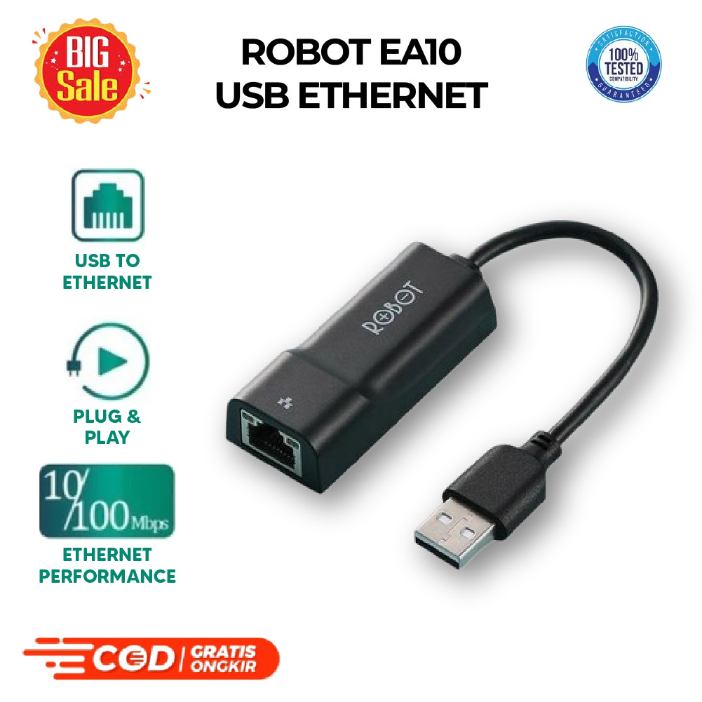 Jual Robot EA10 USB Ethernet Adapter USB 2.0 To RJ45 LAN | Shopee Indonesia