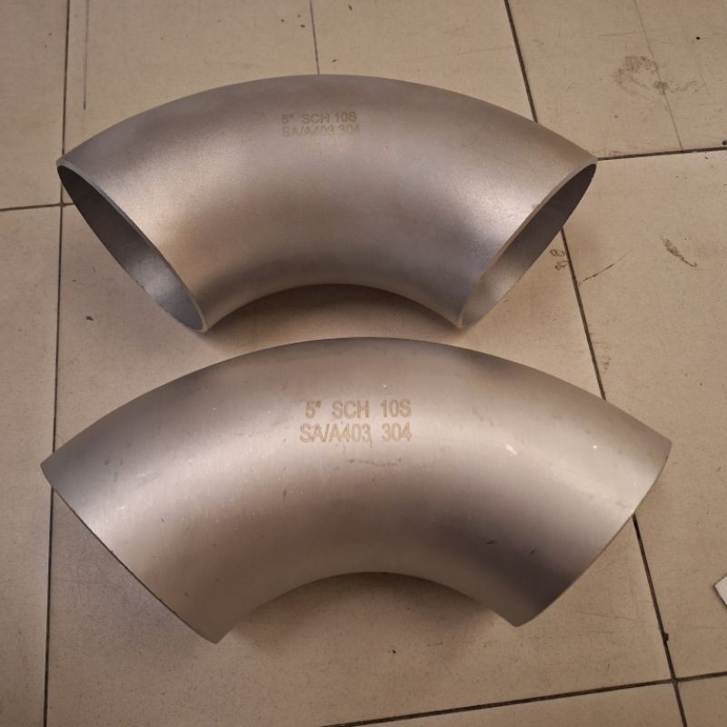 Jual Elbow Las sch10 Stainless 304 Knee L 90 Keni sch 10 SS304 3/8" 1/2 ...