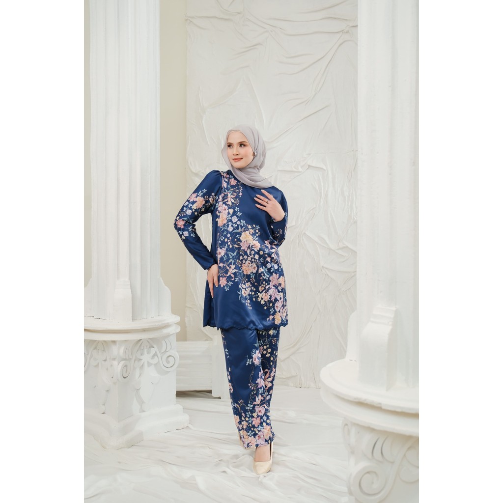 Jual Adeola Scarf - Melayu Series - Leeya Set - One Set - Navy | Shopee ...