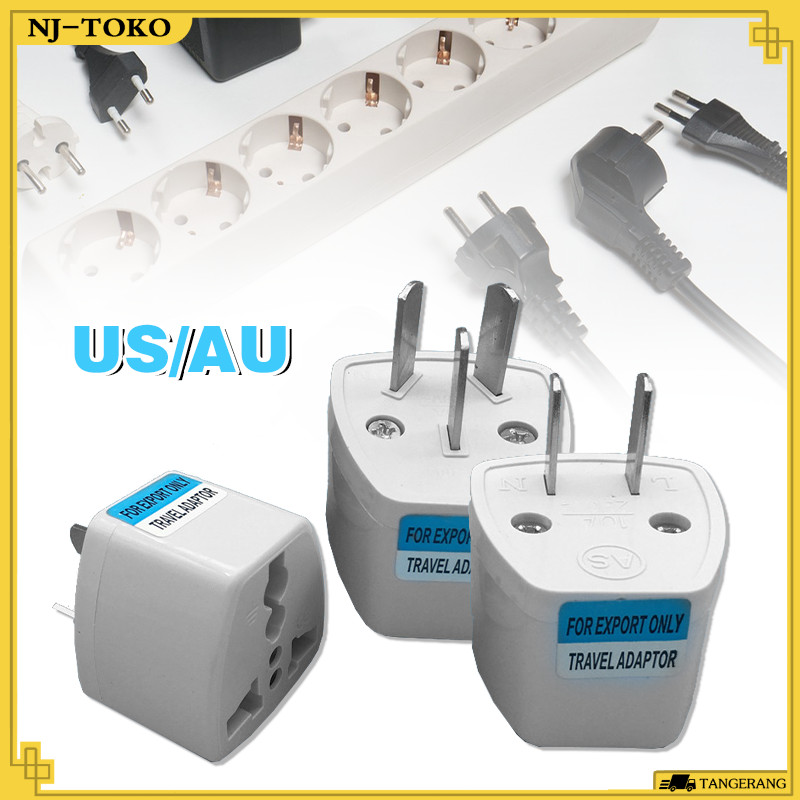 Jual Travel Adaptor Tipe A Tipe I Over Steker Colokan Listrik Kaki Dua ...