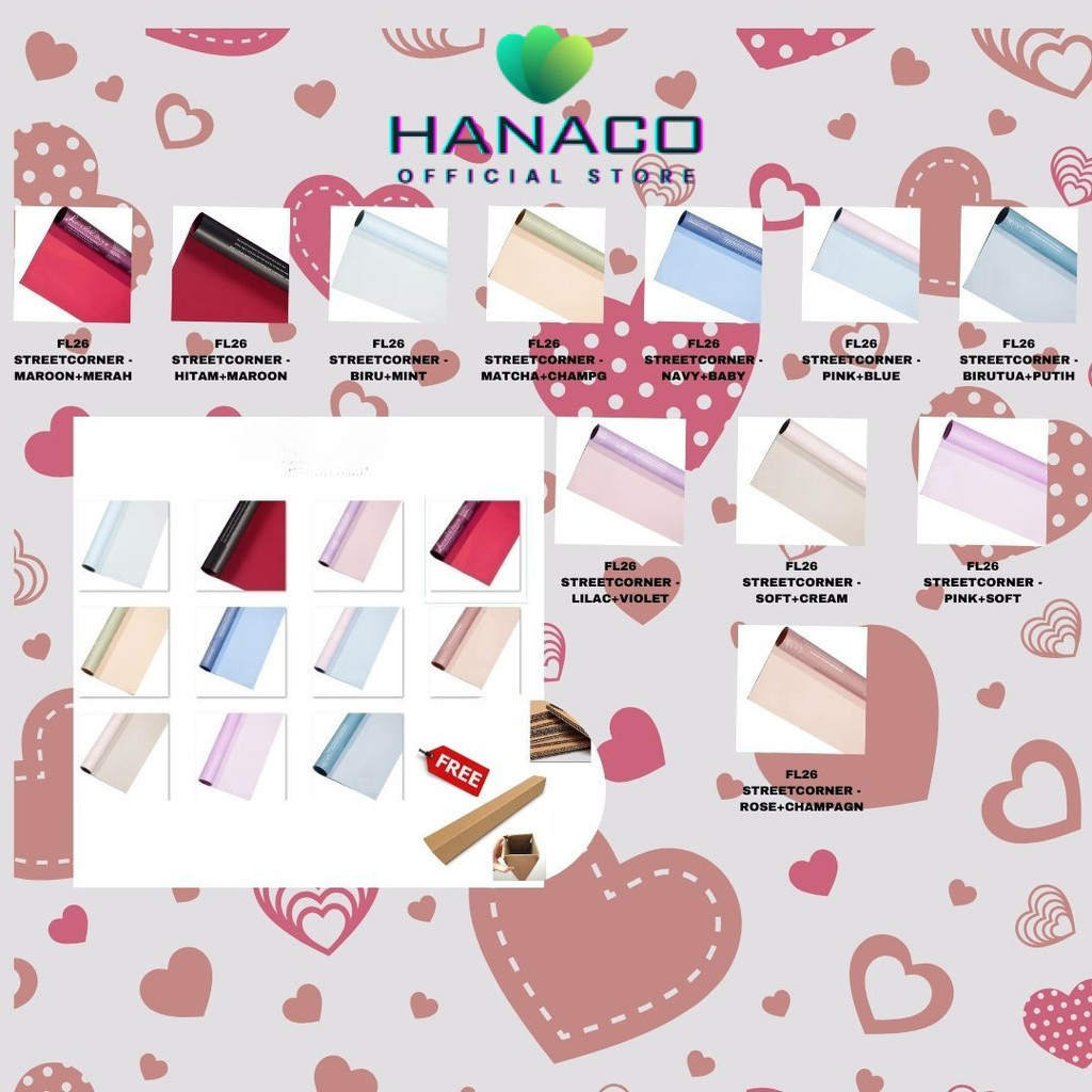 Jual HANACO - (5 LEMBAR) - FL26 STREETCORNER Kertas Bunga Paper Buket ...