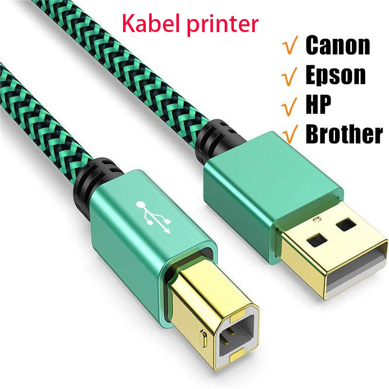 Jual Printer Cable USB 2.0 Kabel Printer HP Canon Epson 2m 3m 5m Cable ...
