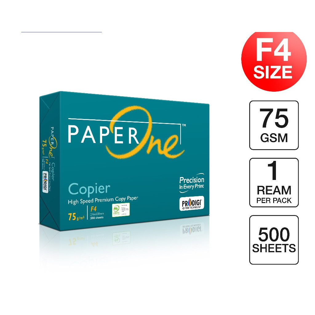 Jual PaperOne Kertas F4 75gr Copier 1 Rim (500 lembar) Kertas HVS F4 Kertas Fotocopy dan Print ...