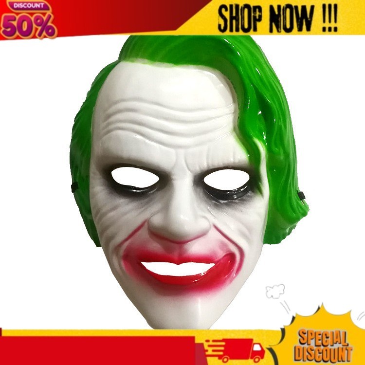 Jual LIKE TOJO topeng joker badut clown dark knight batman cosplay mask ...