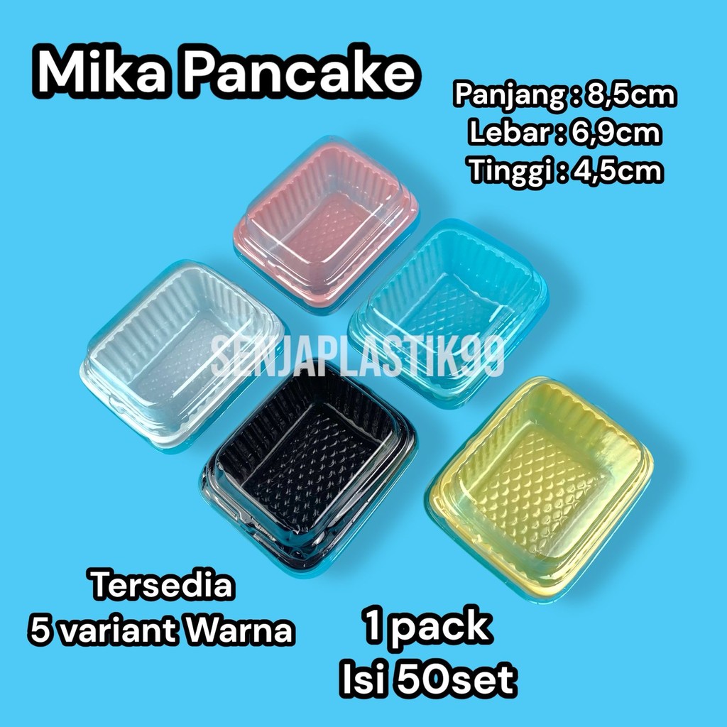 Jual Mika Pancake Durian / Tray Kue Mini Warna Coklat Pink Ivory Biru ...