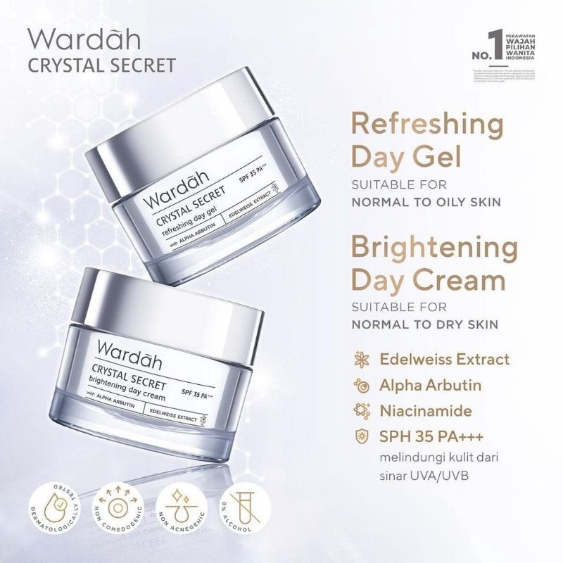 Jual Wardah Crystal Secret Day | Night Cream 30gr | Shopee Indonesia
