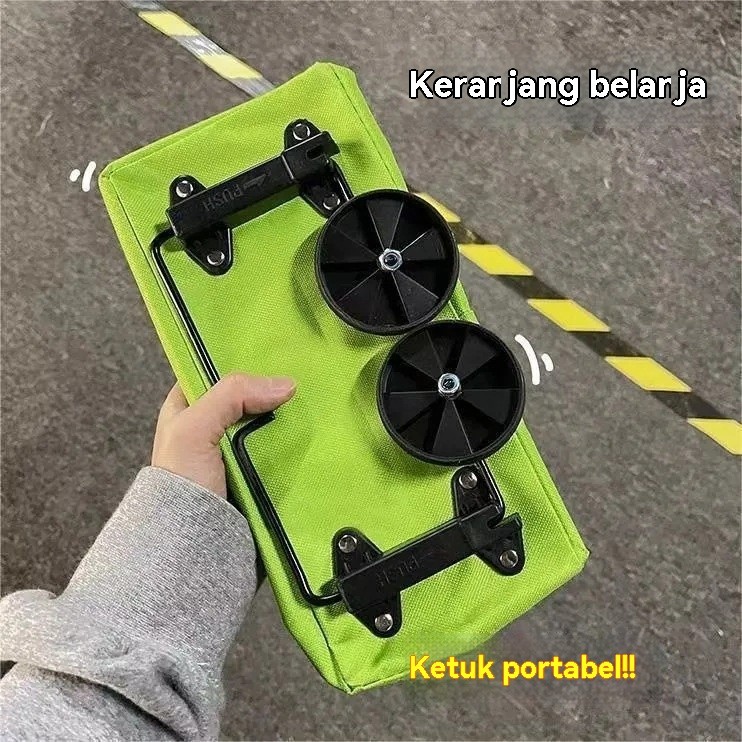 Jual Keranjang belanja portabel, kereta dorong kecil, tas ransel lipat ...