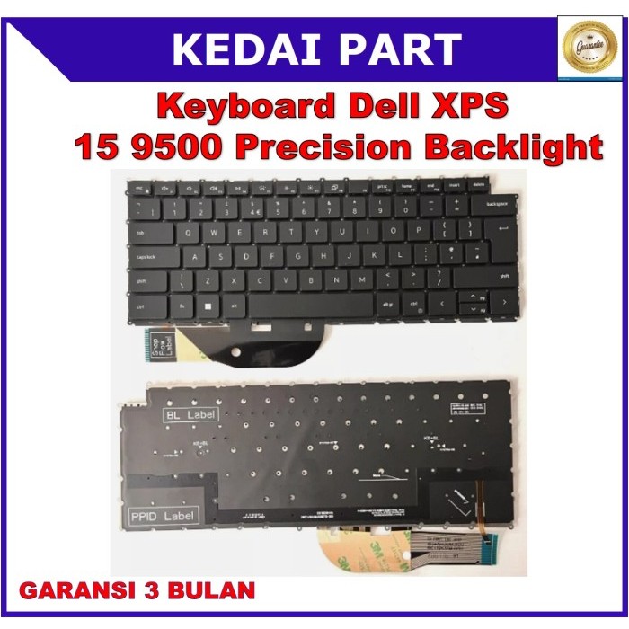 Jual Keyboard Dell XPS XPS 15 9500 Precision 5550 5560 5750 5760 P91F ...