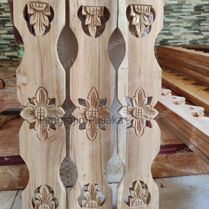 Jual papan kayu isian pagar motif melati 60cm | Shopee Indonesia