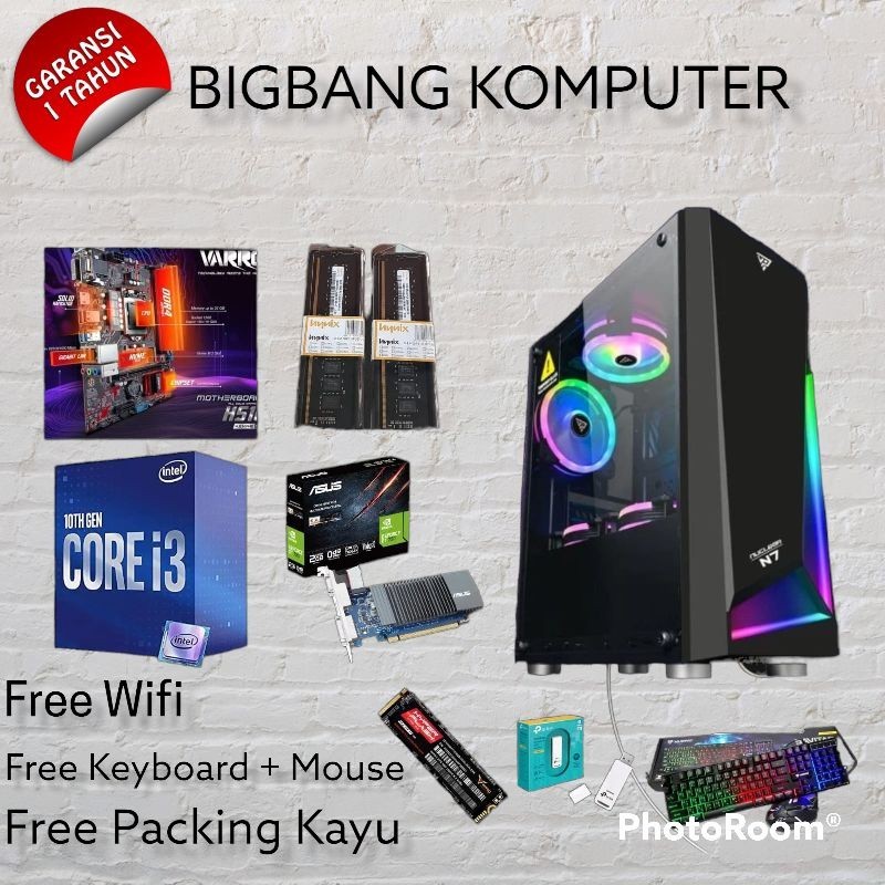 Jual Cpu Pc Gaming Core i3 10105f Ram 8GB SSD NVME 256GB Vga 2GB DDR5 ...