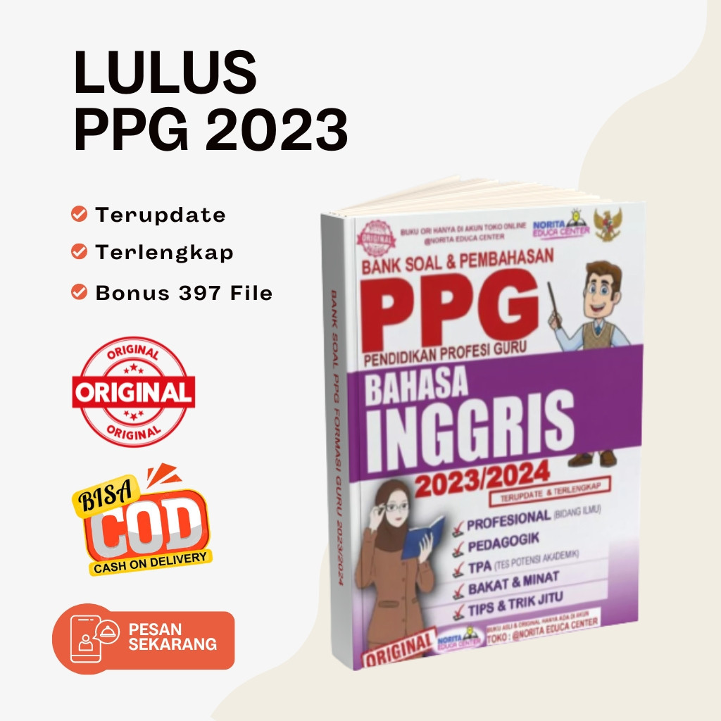 Jual BUKU PPG BAHASA INGGRIS 2023 2024 BANK SOAL PPG TERUPDATE DAN ...