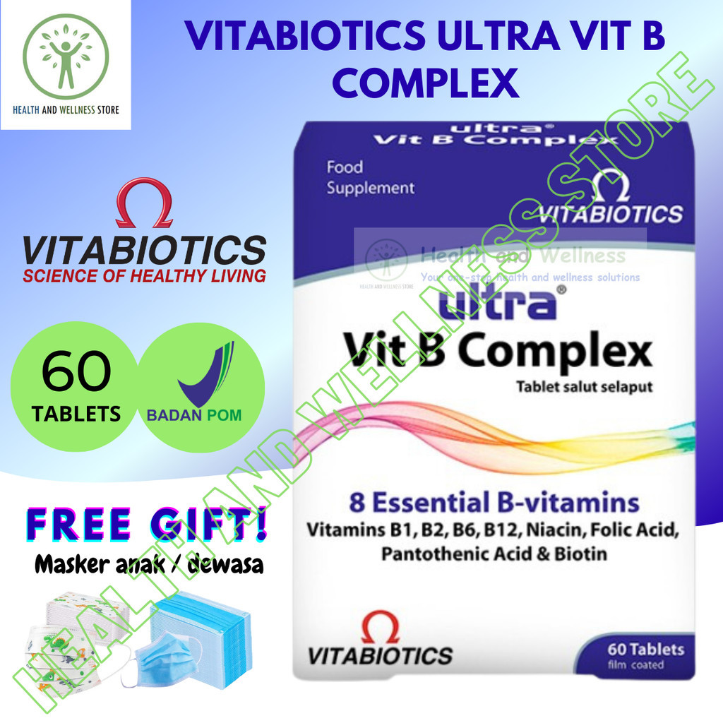 Jual VITABIOTICS ULTRA VIT B COMPLEX 30 TABLETS VITAMIN B KOMPLEKS ...