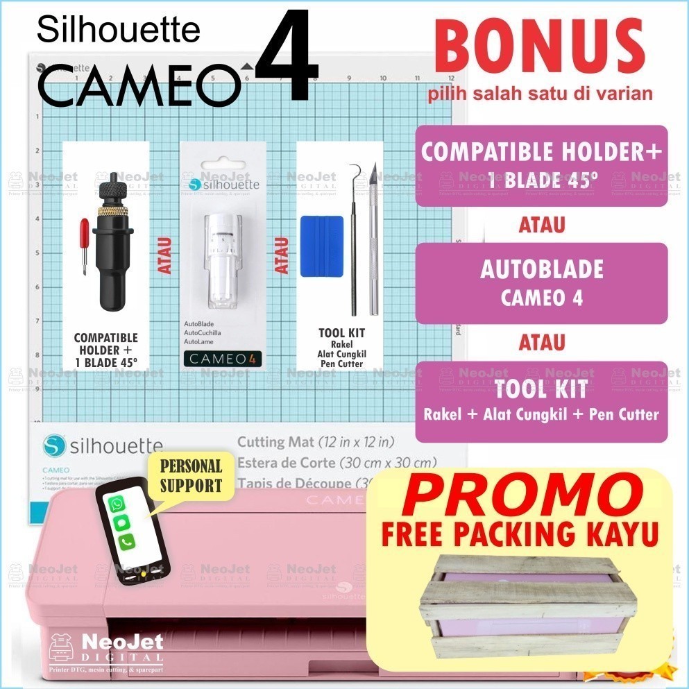 Jual Mesin Cutting Sticker Silhouette Cameo 4 Blush Pink Alat Potong ...
