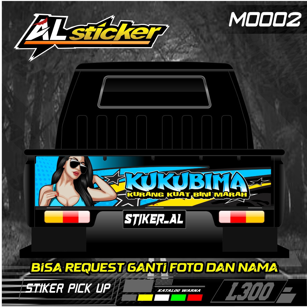 Jual Sticker KUKUBIMA Pintu Belakang Pick Up L300, Mega Carry, Futura ...