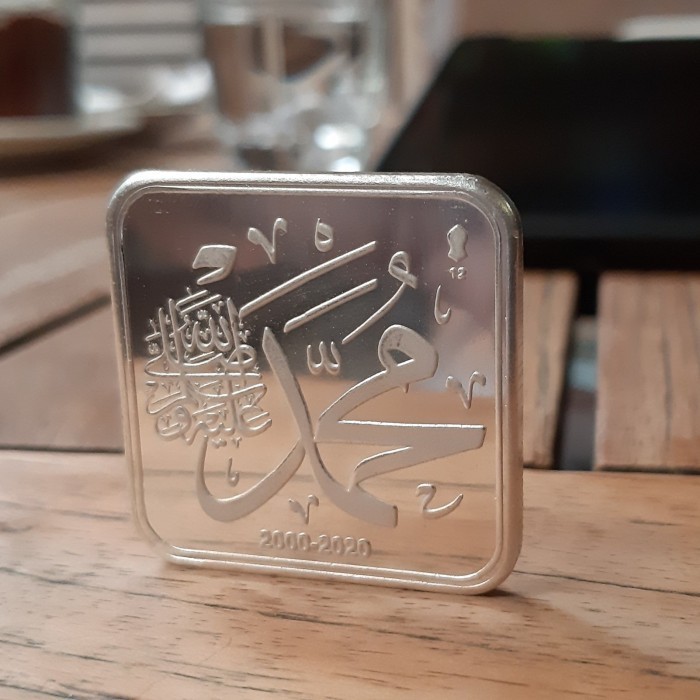 Jual promo -Koin Perak 5 Dirham (Khamsa) Sertifikat Asli Antam 14,875 ...