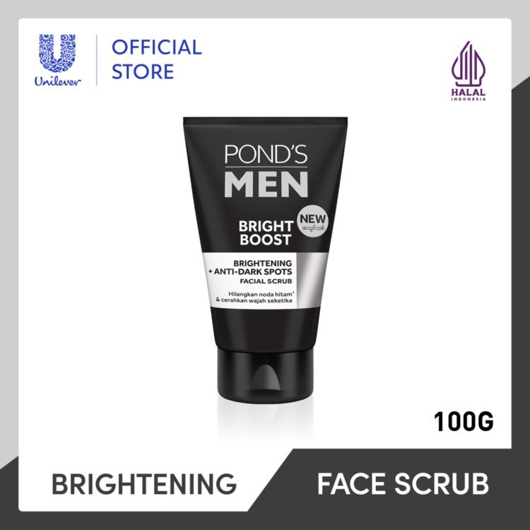 Jual Ponds Men Facial Wash Bright Boost 100G | Shopee Indonesia