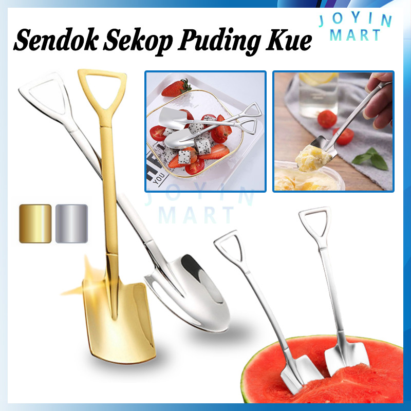 Jual Sendok Dessert Model Sekop Bahan Stainless/Sendok Sekop Puding Kue ...