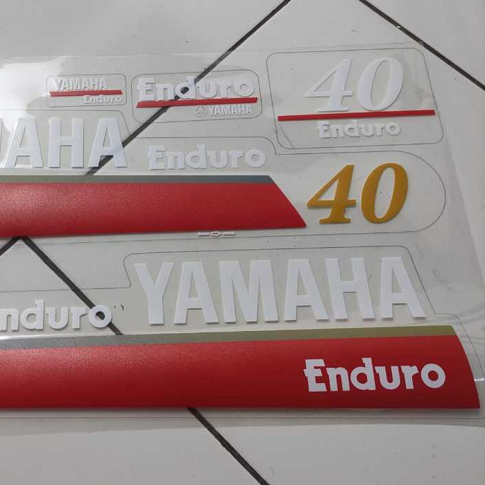 Jual STIKER TEMPEL YAMAHA ENDURO 40PK / DECAL KIT YAMAHA ENDURO 40HP ...
