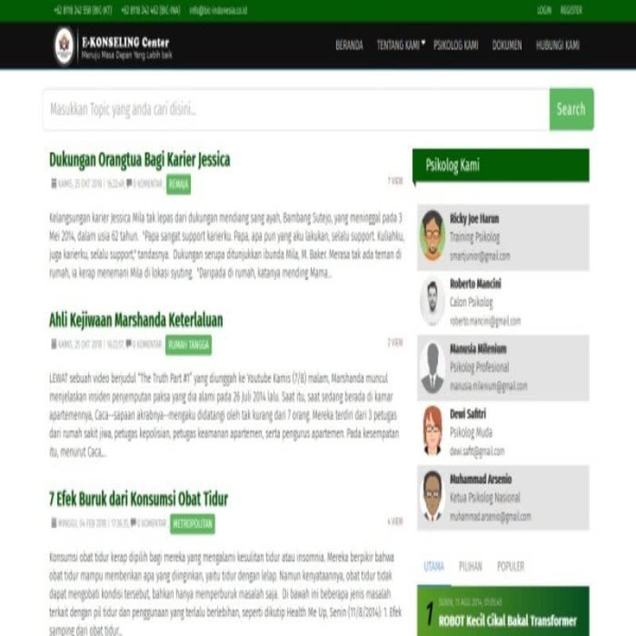 Jual Aplikasi web E-Konseling Center Online dengan Codeigniter + Bootstrap | Shopee Indonesia