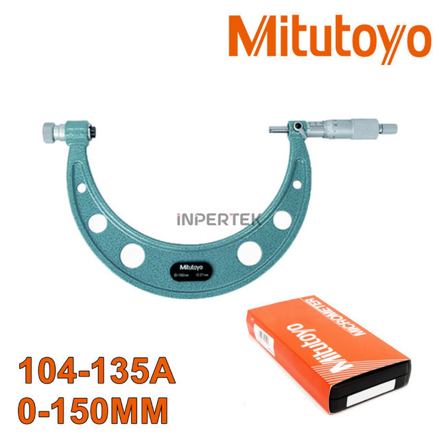 Jual Micrometer 0-150 MITUTOYO 104-135A Micro Meter Manual Outside Mikrometer Alat Ukur Luar ...