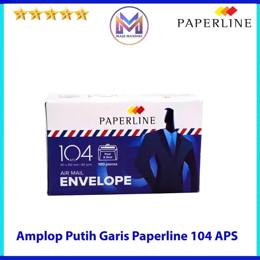 Jual Amplop Putih Airmail 104 Aps Bergaris Paperline / ( 95 x 125 mm ) | Shopee Indonesia