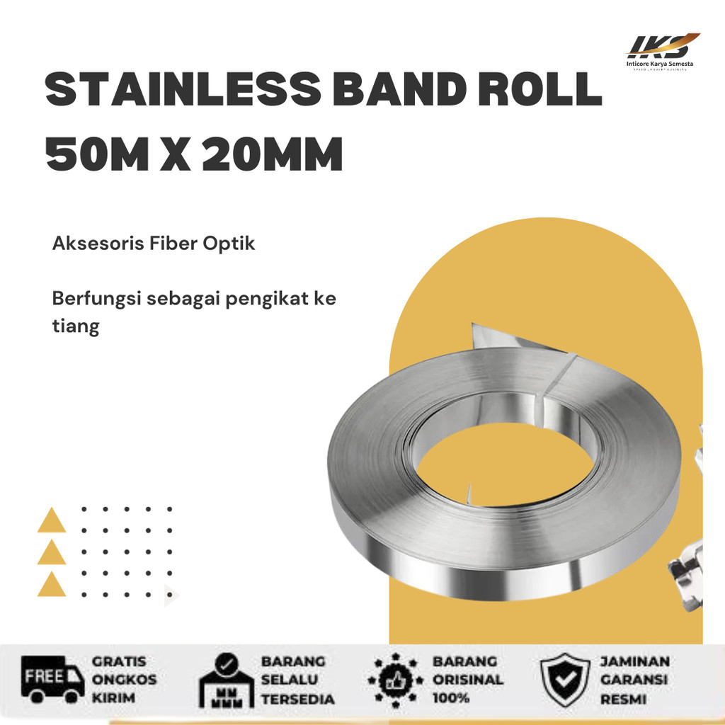 Jual Stainless Band Roll 20mm x 50m Sabuk Tiang | Shopee Indonesia
